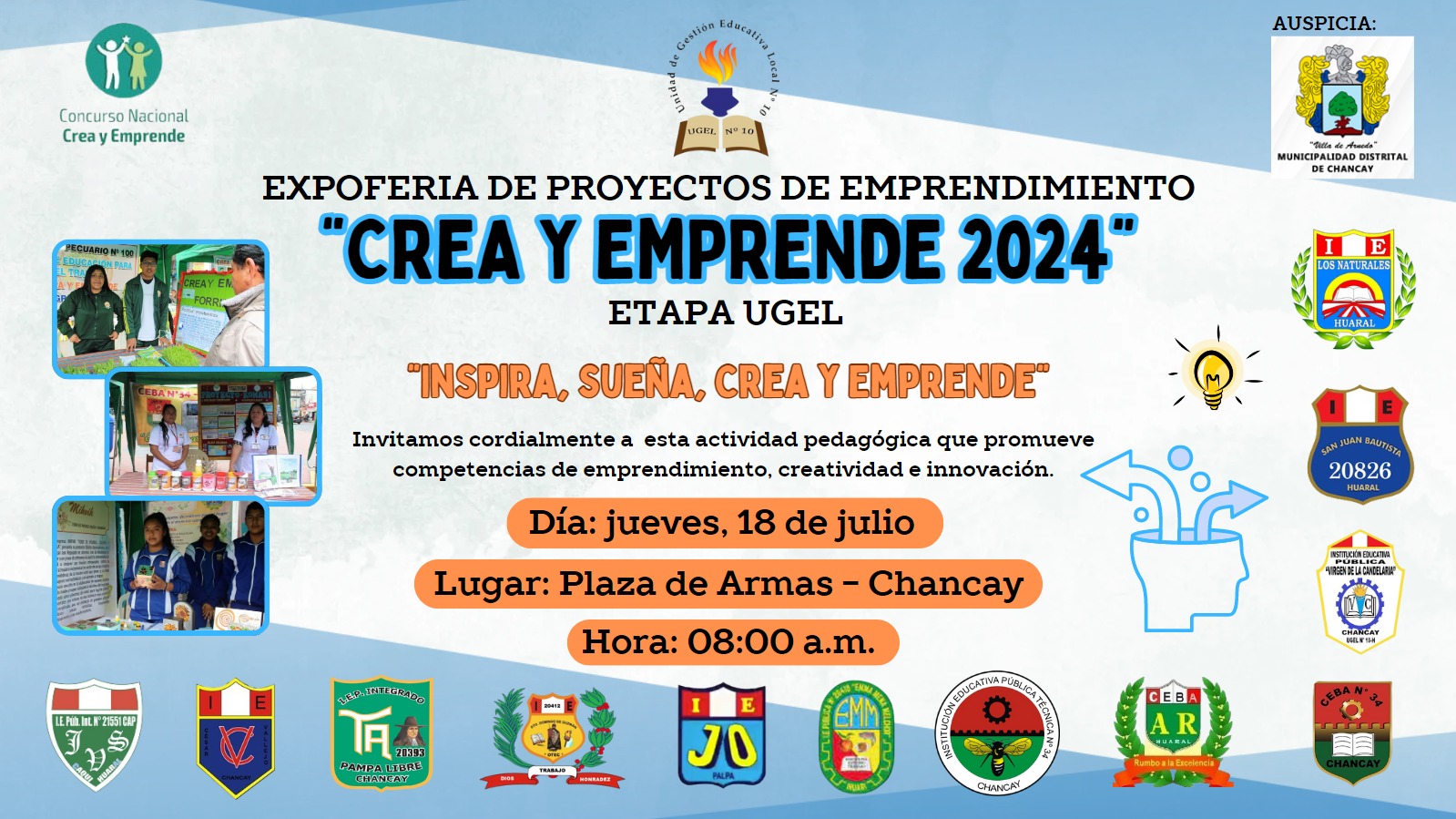 EXPOFERIA DE PROYECTOS DE EMPRENDIMIENTO "CREA Y EMPRENDE 2024" ETAPA UGEL